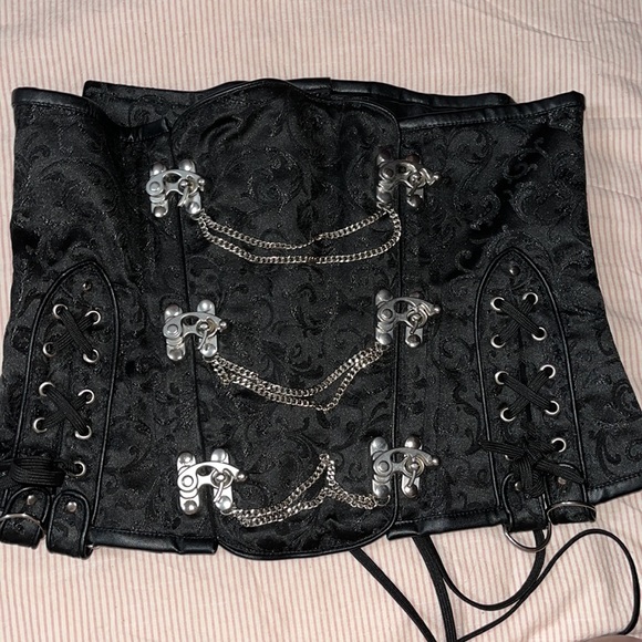 Intimates & Sleepwear | Black Waist Cincher Size 32 Cosplay Steampunk ...